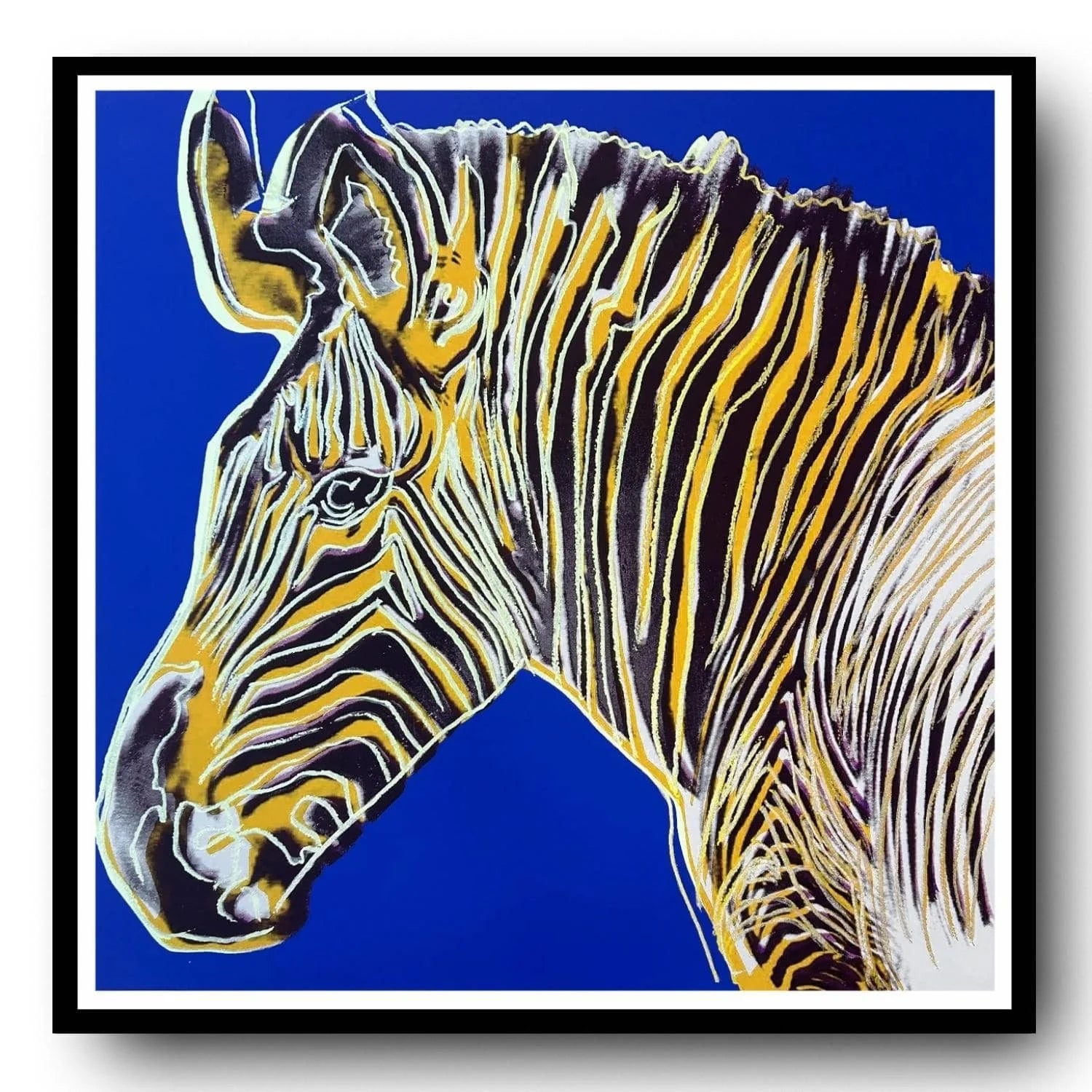 Andy Warhol Grevy’s Zebra FS II.300 – Royal Blue Variant – WarholandFriends